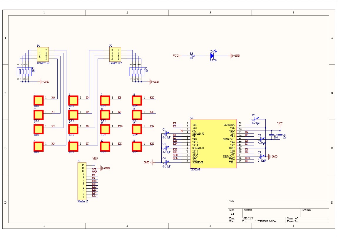 Narinco- TTP229 16-Channel Digital Capacitive Switch Touch Sensor ...